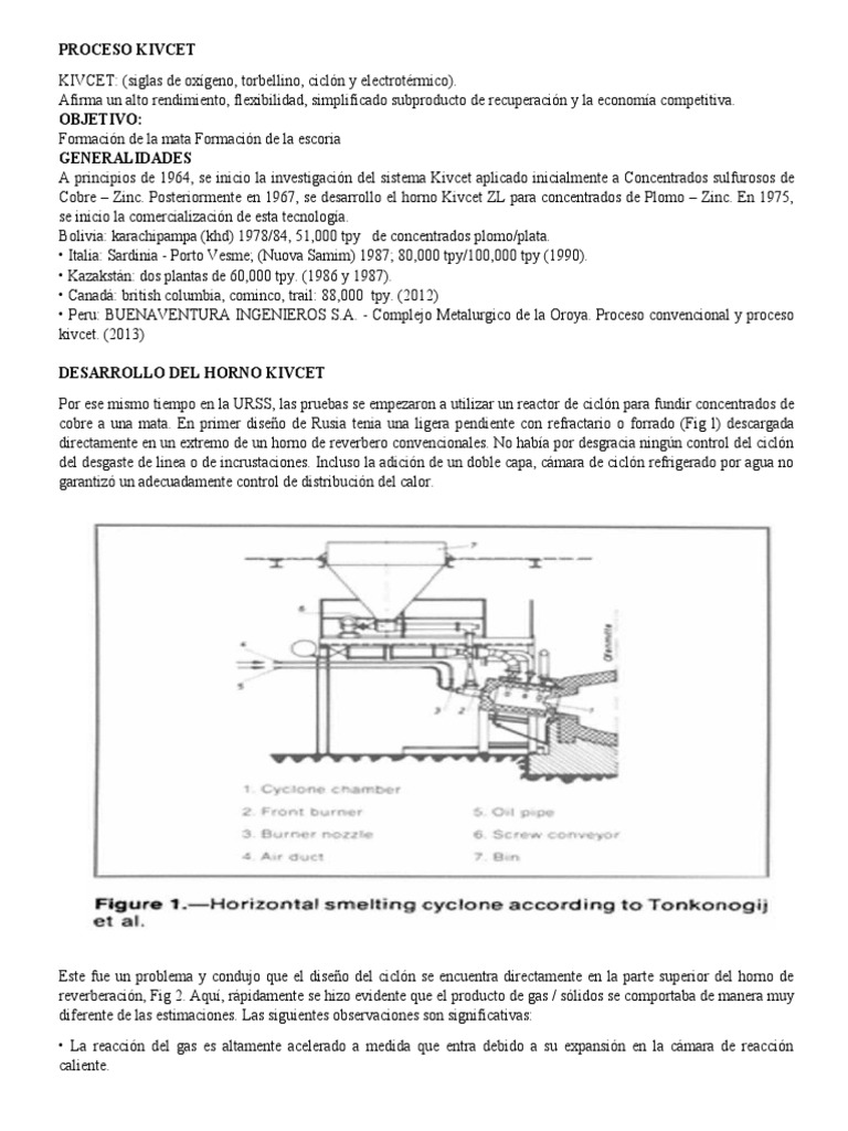 Proceso Kivcet | PDF | Dirigir | Fundición