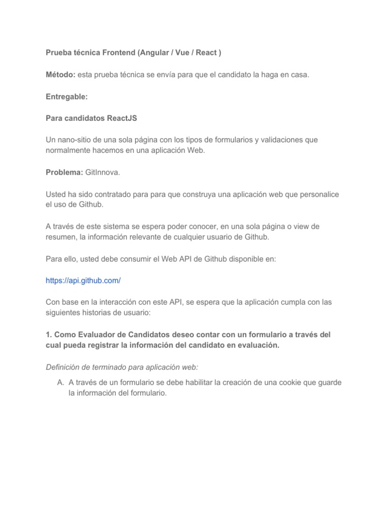 Prueba Técnica JS | PDF | Cookie HTTP | Aplicación web