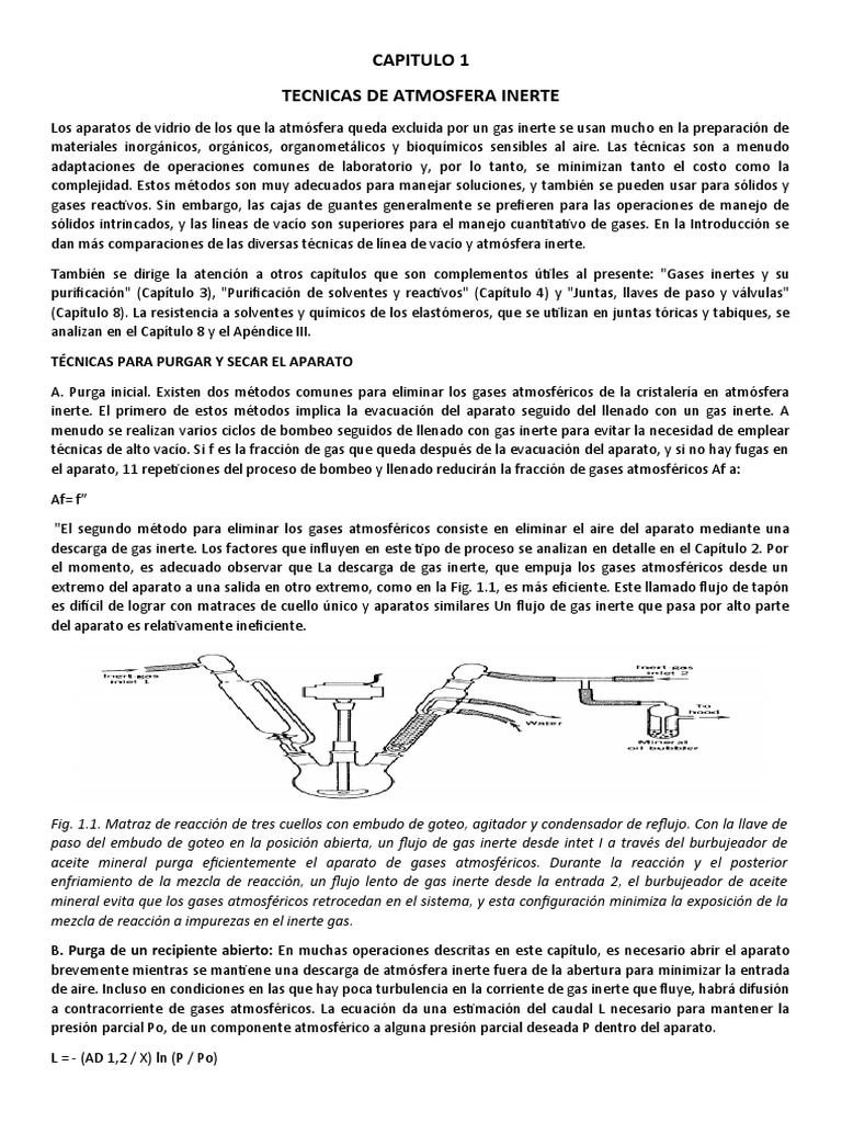 Tecnicas de Atmosfera Inerte | PDF | Destilación | Vacío