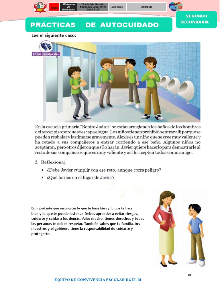 Fichas de Practica de Autocuidado para Estudiantes Ebr | PDF ...