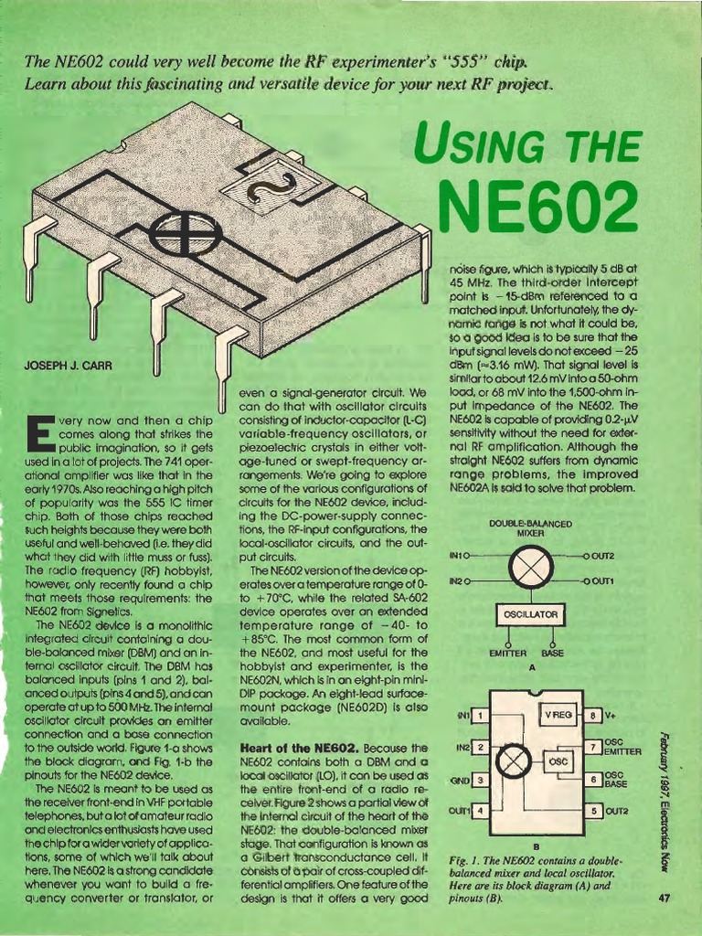 Using The NE602 RF Ampliier Chip | PDF