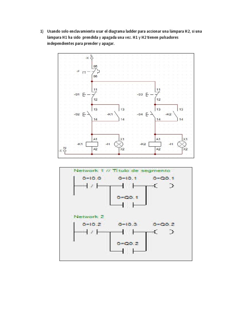 Usando Solo Enclavamiento Usar El Diagrama Ladder para Accionar Una ...