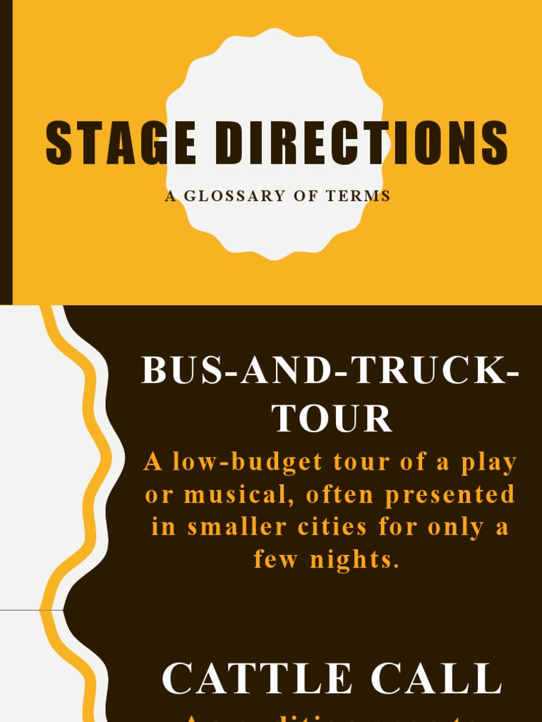Theatre Glossary: Key Stage Terms | PDF | Art | Poetry