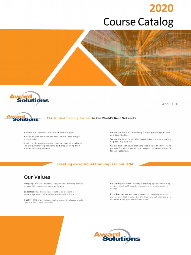 Award Course Catalog PDF | Download Free PDF | Wavelength Division ...