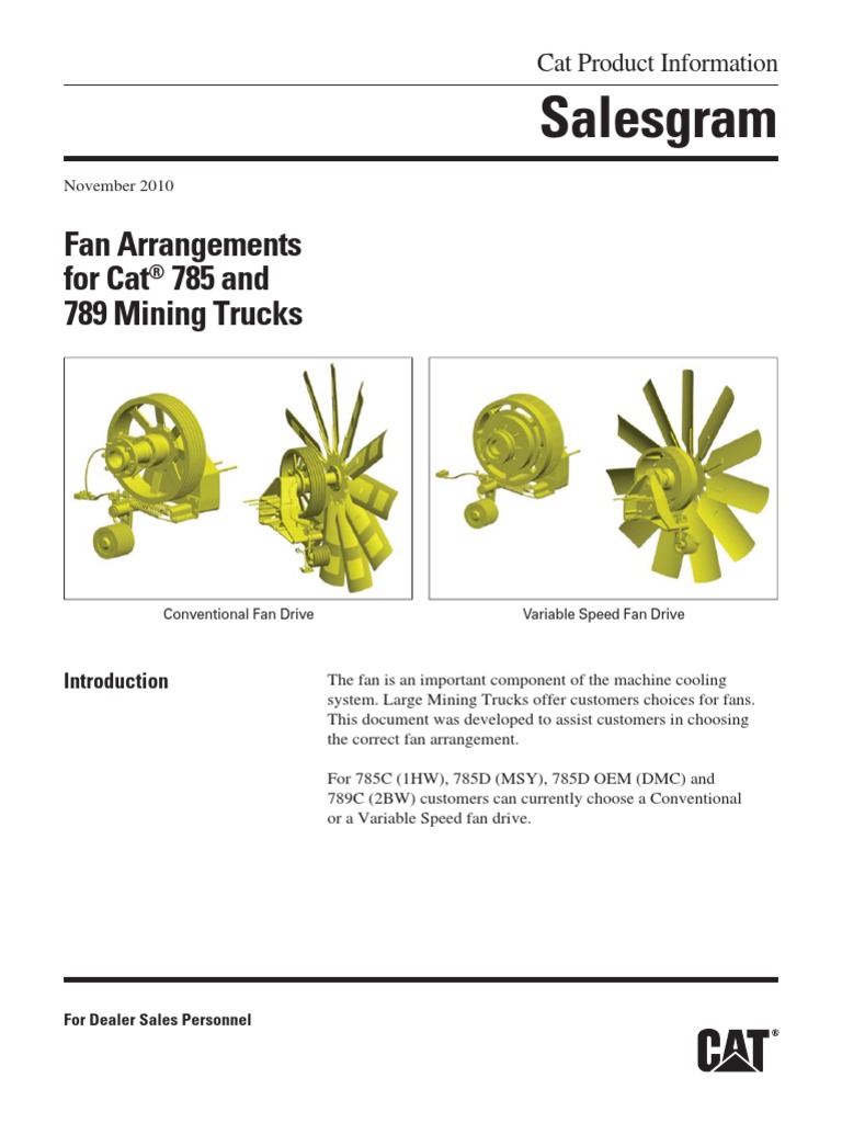 TEKQ0882-00 Fan Arrangements For CAT 785C | PDF | Engines | Horsepower