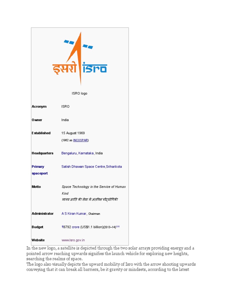 ISRO Logo | PDF