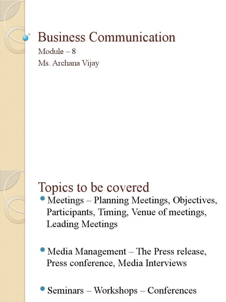 Business Communication Module 8 | PDF | News | Press Release