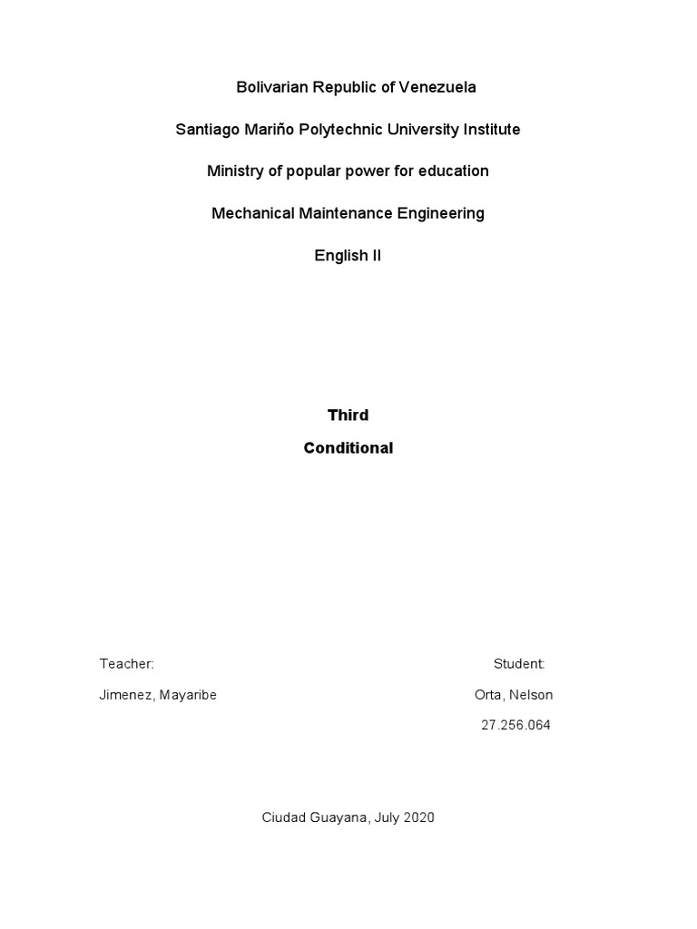 Bolivarian Republic of Venezuela Santiago Mariño Polytechnic University ...