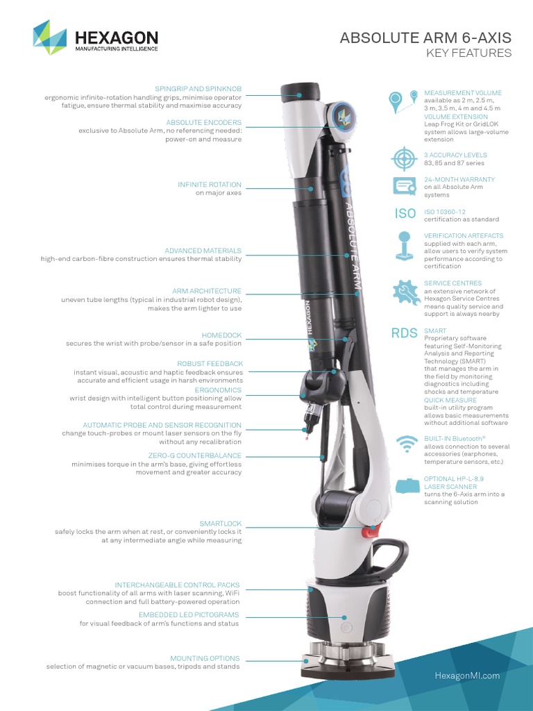 Absolute Arm 6-Axis: Key Features | PDF | Bluetooth | Image Scanner