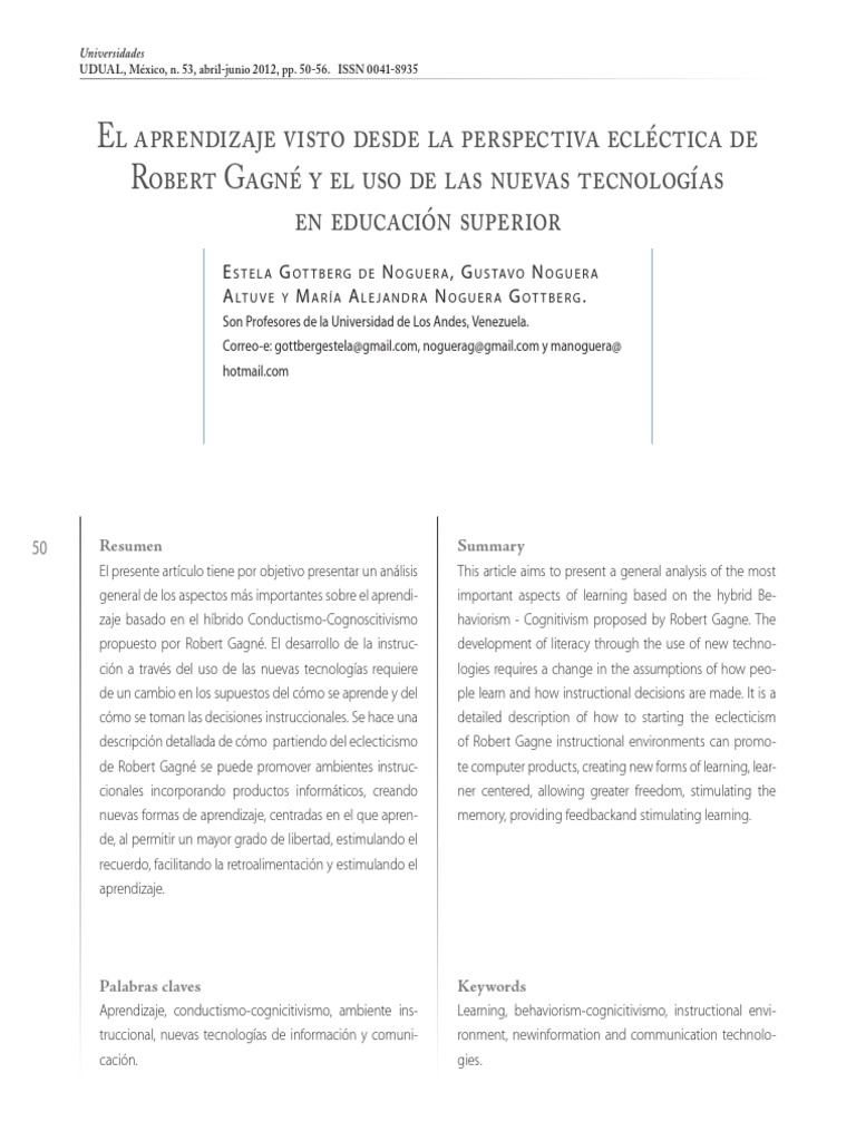 Teoría Ecléctica | PDF | Memoria | Aprendizaje
