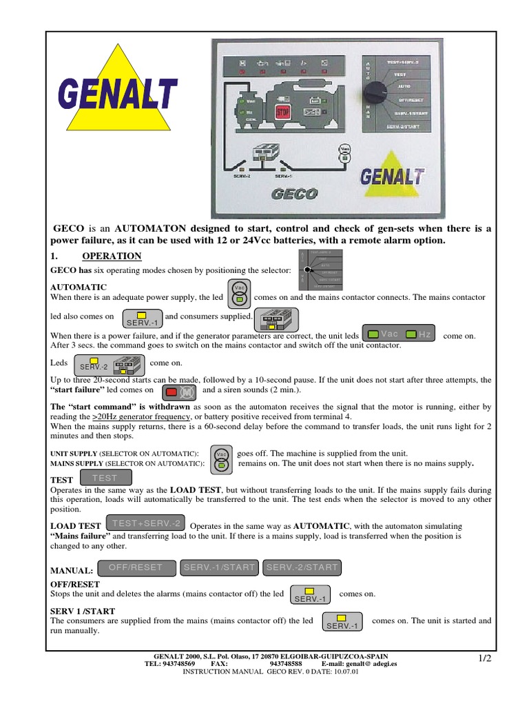 GECO Instruction Manual Overview | PDF