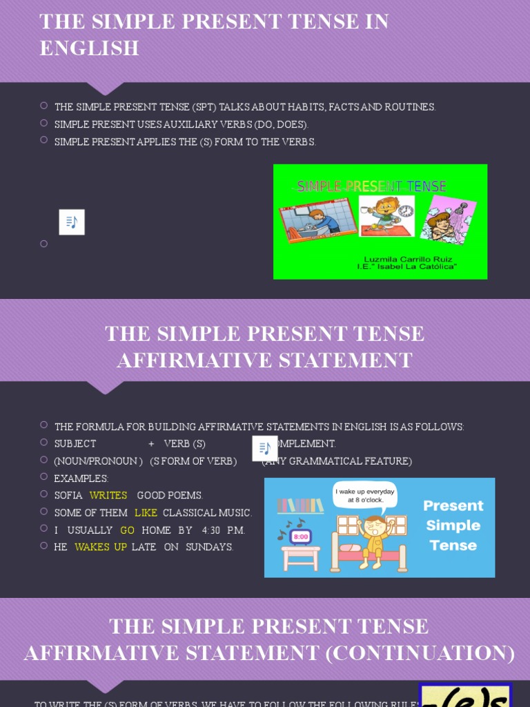 Understanding Simple Present Tense | PDF | Verb | English Language
