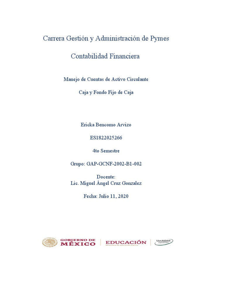 GCNF U1 A1 Erba | PDF | Contabilidad | Dinero