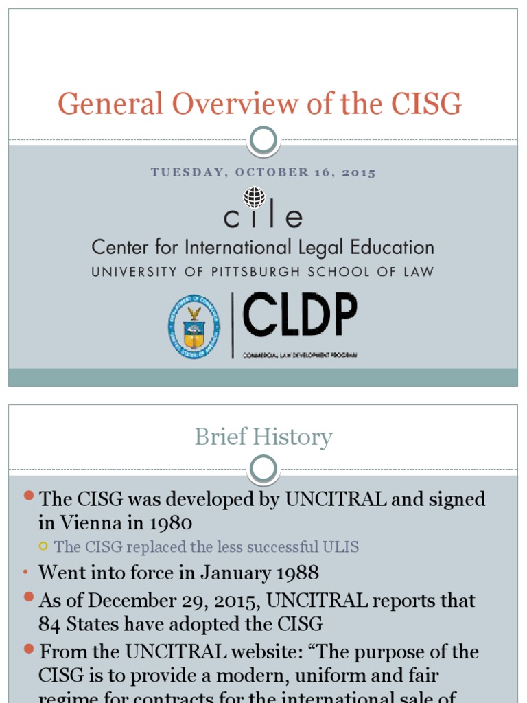 Cisg Overview Powerpoint Slides | PDF | Business Law | Virtue
