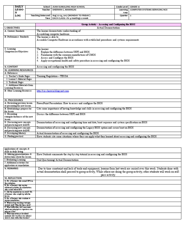 Accessing The Bios Pdf Bios Learning