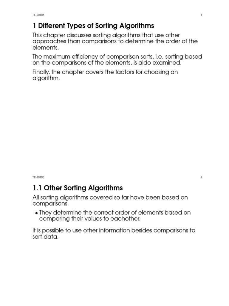 Sorting Algorithms | PDF | Array Data Structure | Algorithms