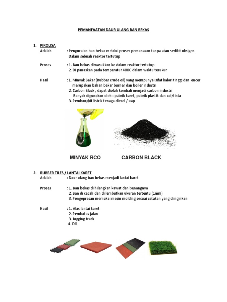 Pemanfaatan Daur Ulang Ban Bekas | PDF