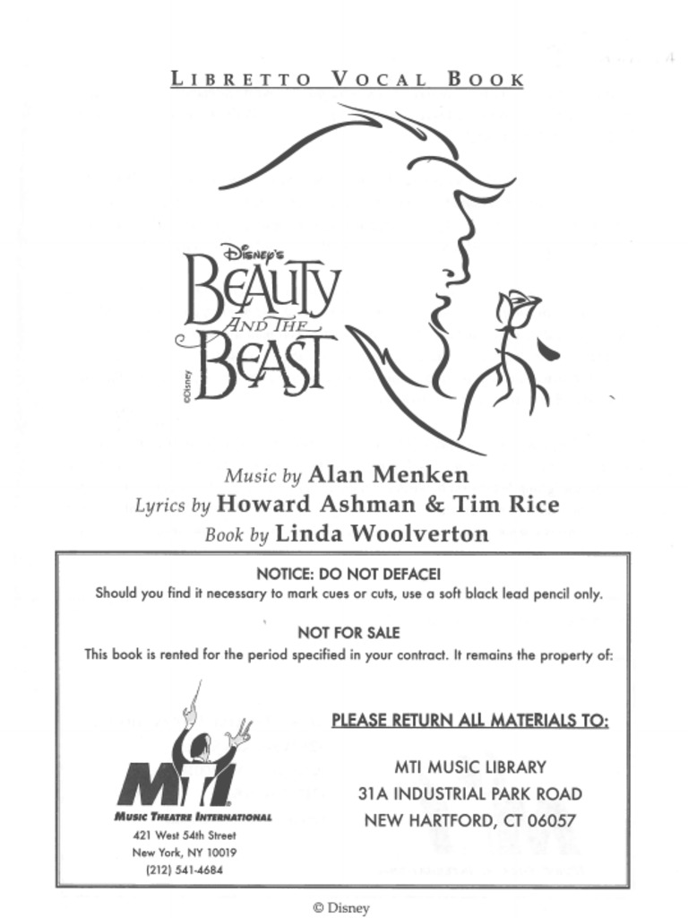 Beauty and The Beast Script | PDF