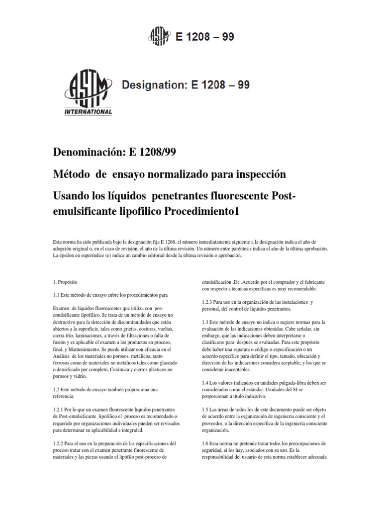 Astm E-1208 | PDF | Ligero | Agua