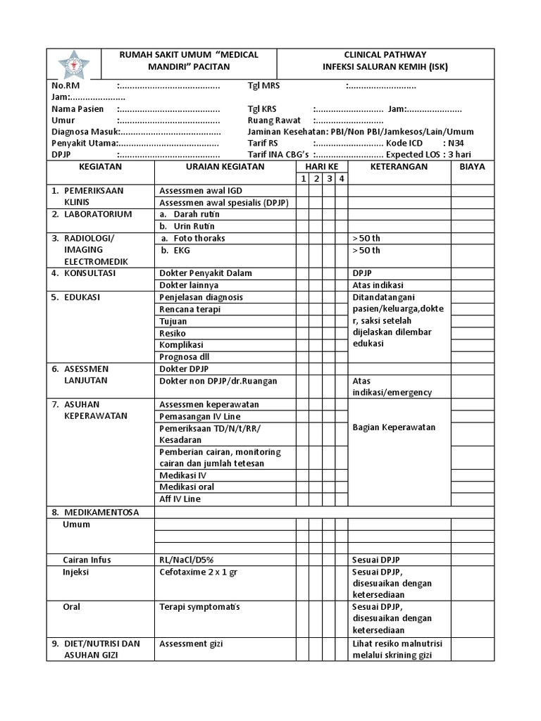 Klinikal Pathway Isk | PDF