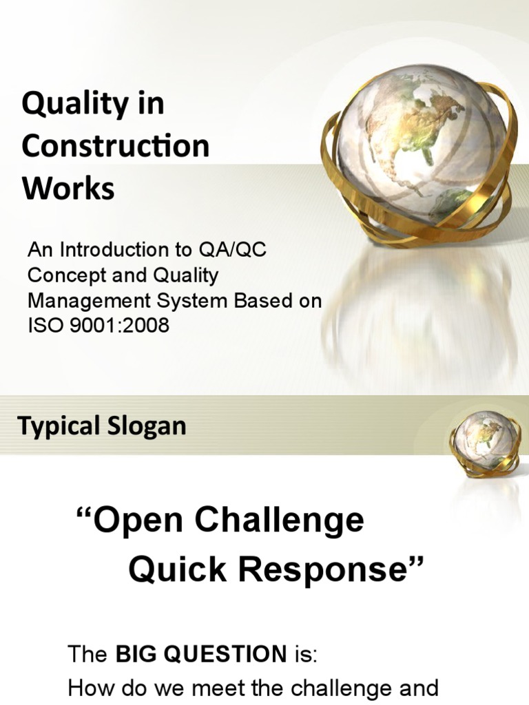 ISO 9001:2008 QA/QC in Construction | PDF | Quality Assurance | Quality