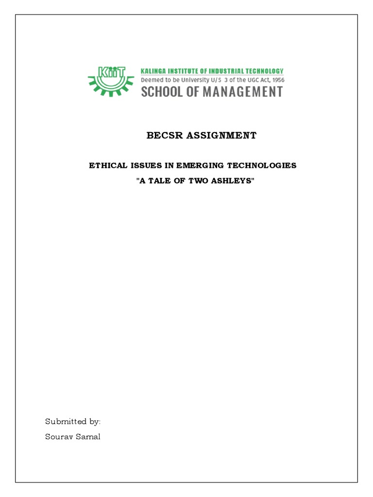 BECSR ASSIGNMENT Technology | PDF | Social Media | Popular Culture & Media Studies