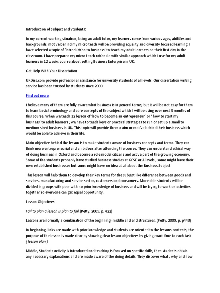 Introduction of Subject and Students | PDF | Educational Assessment ...