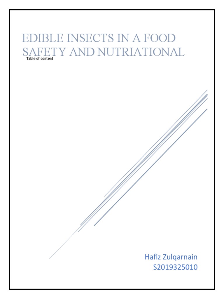 Edible Insects in A Food Safety and Nutriational Perspective | PDF ...