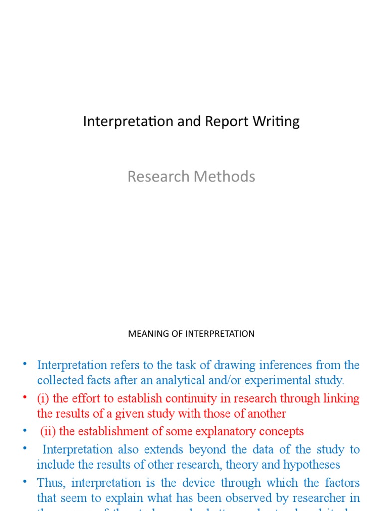 12 - Interpretation Report Writing | PDF | Hypothesis | Inquiry
