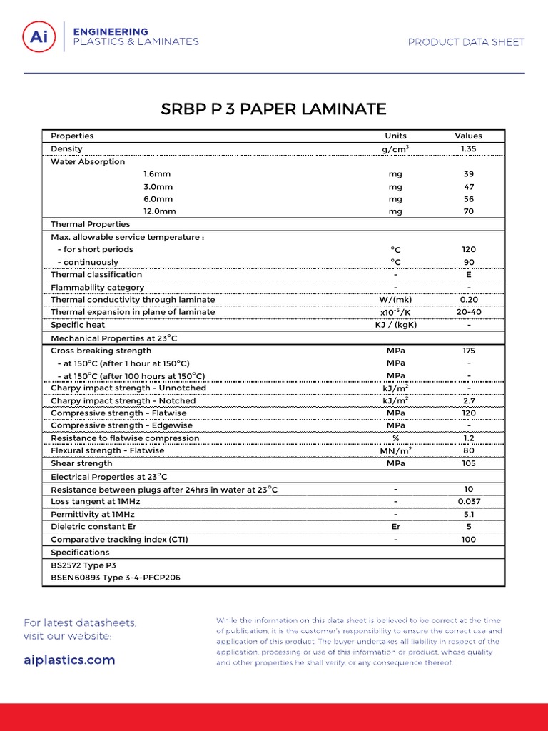 SRBP-P3 Datasheet | PDF | Continuum Mechanics | Quantity