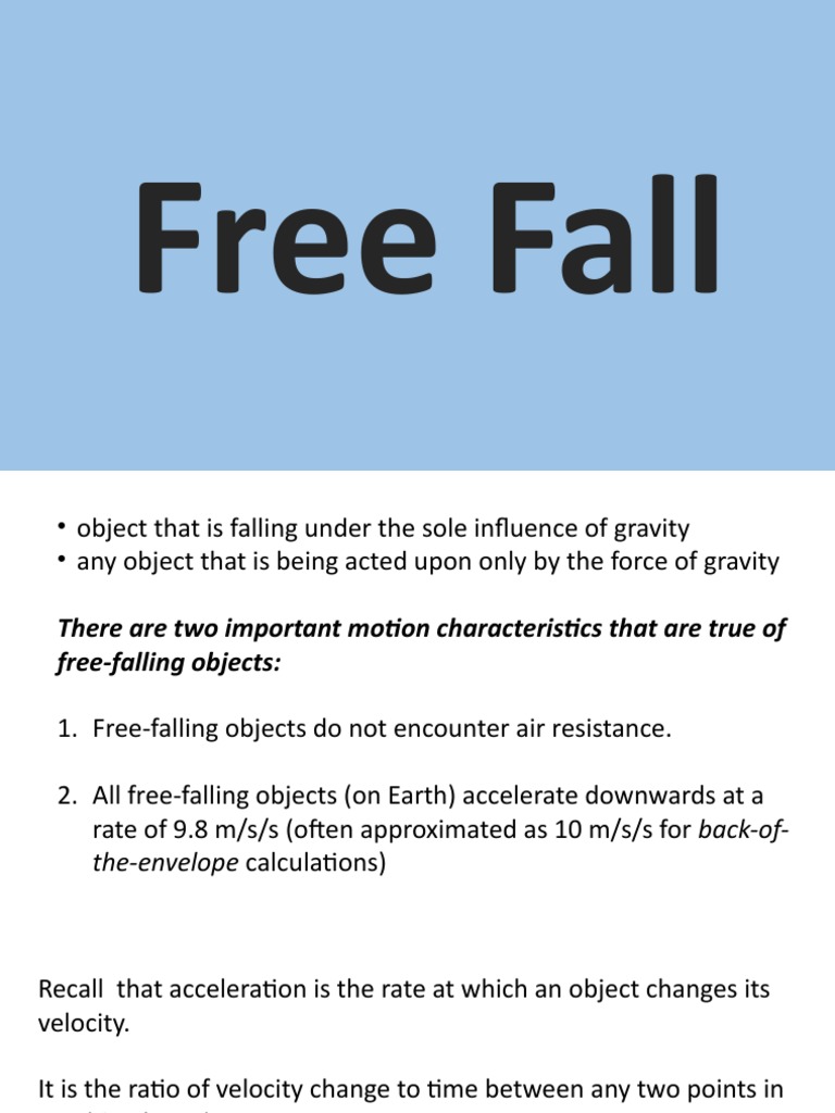 Free Fall | PDF