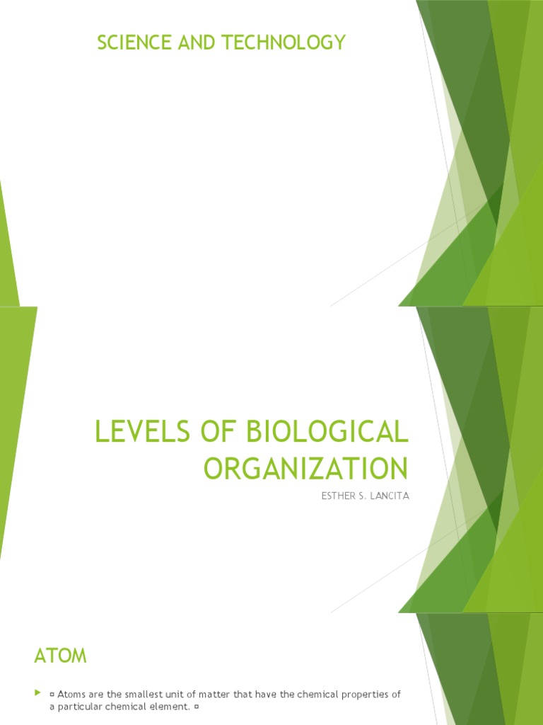 Levels of Biological Organization Explained | PDF | Life | Organ (Anatomy)