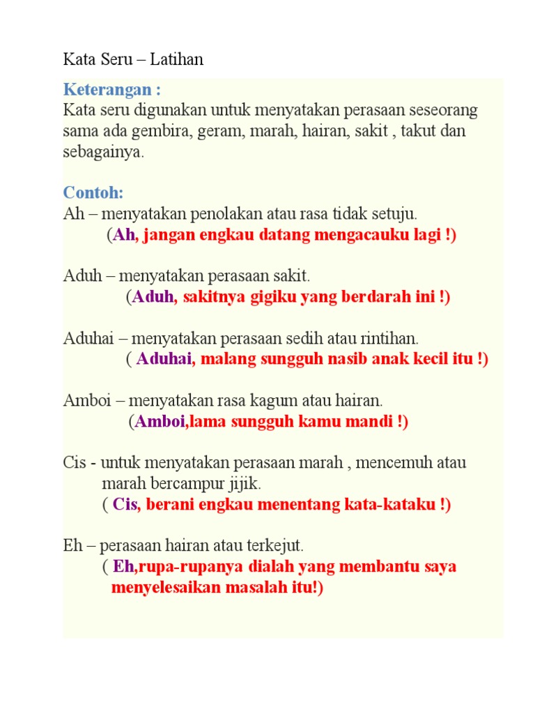Kata Seru | PDF