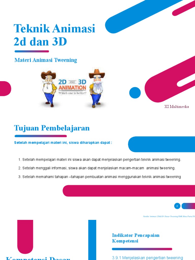 Mapel Teknik Animasi 2D Dan 3D XI MM Materi Animasi Motion Tweening | PDF