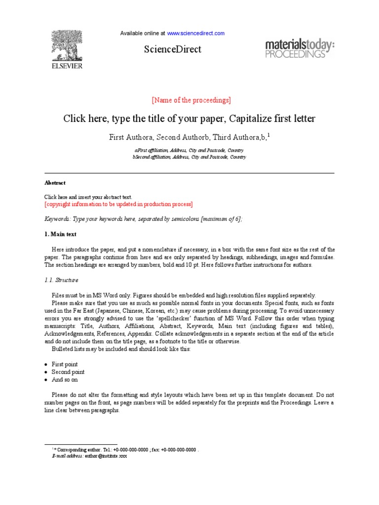 Click Here, Type The Title of Your Paper, Capitalize First Letter ...