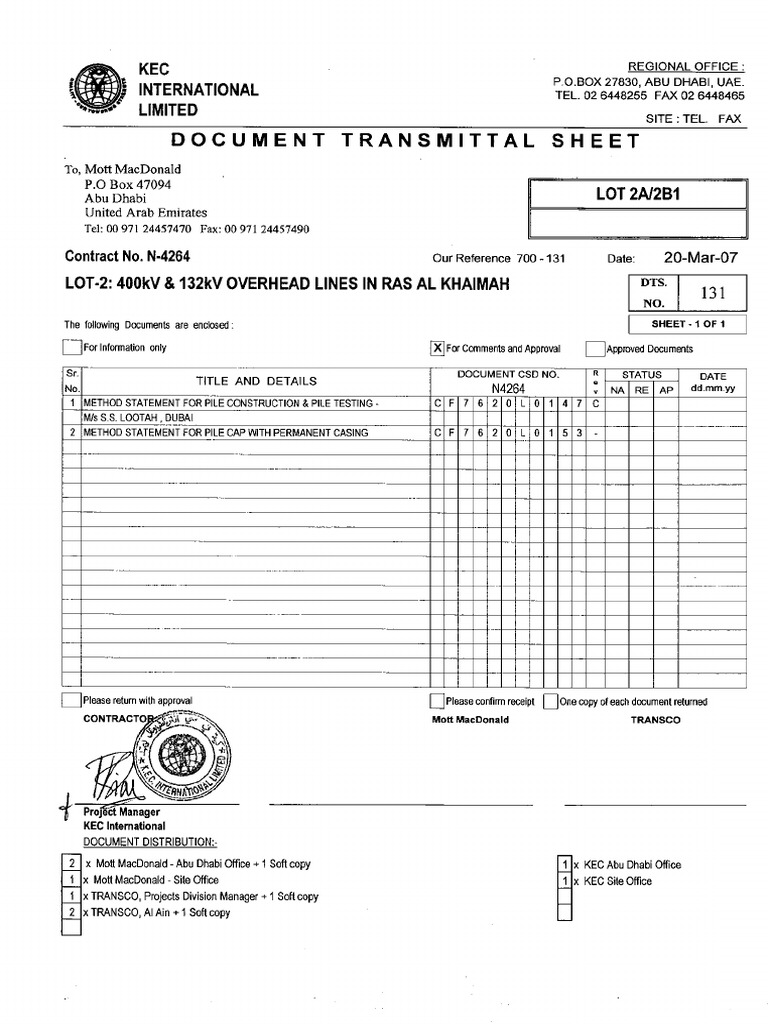 Method Statement For Pile Foundation Pdf