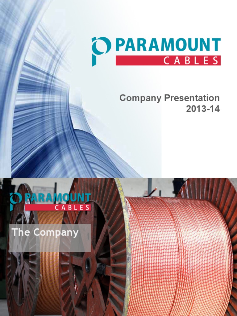 Company Presentation 2013-14: An Overview of Paramount Communications ...
