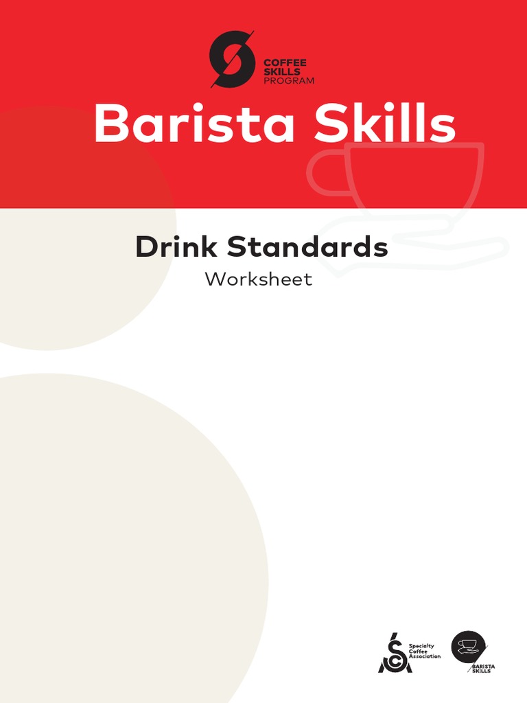 SCA Barista Drink Standards Guide | PDF | Hot Drinks | Caffeinated Drinks