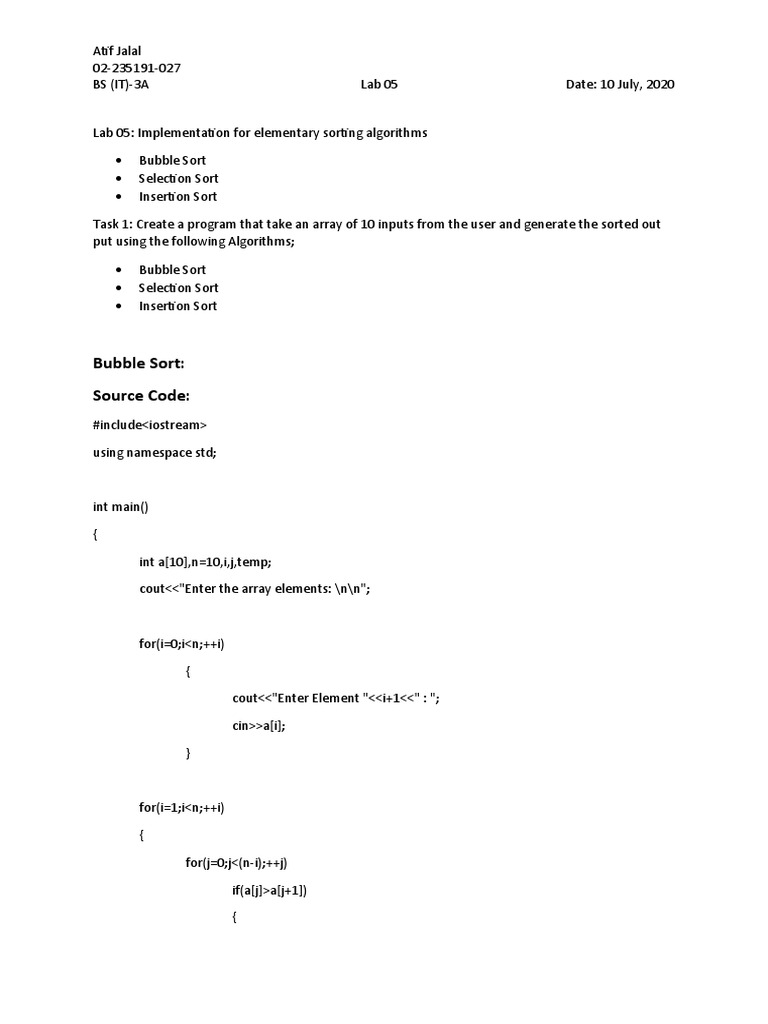 Dsa Lab 05 Pdf Computer Programming Discrete Mathematics 5825