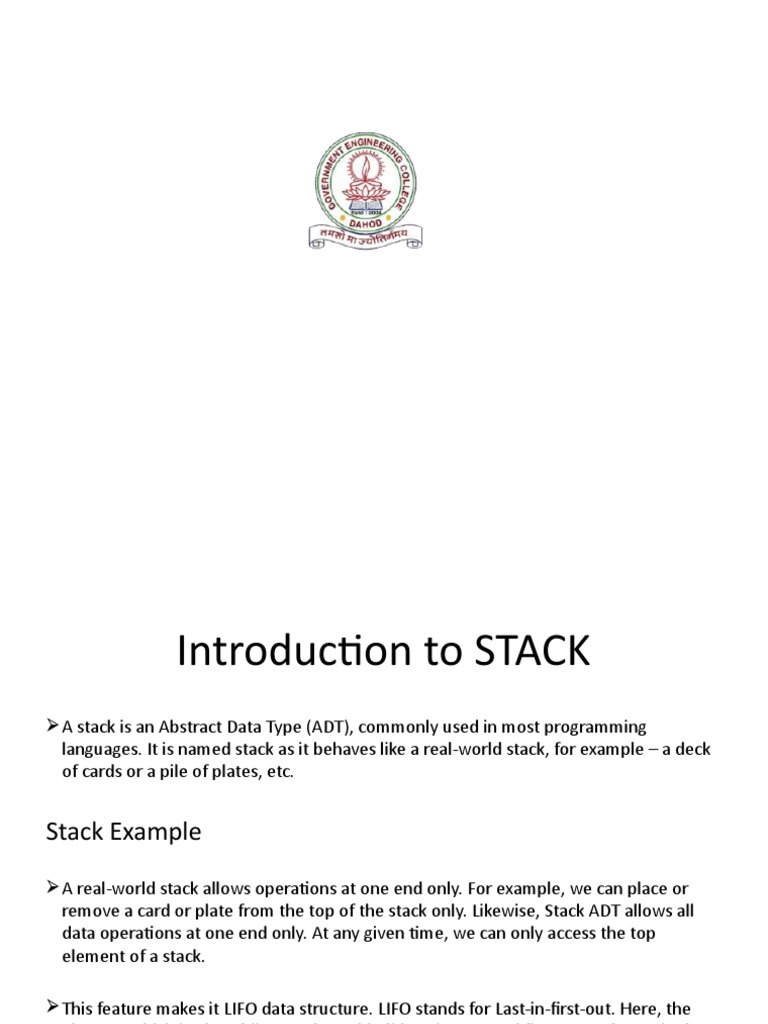 STACK | Download Free PDF | Computer Programming | Algorithms And Data Structures