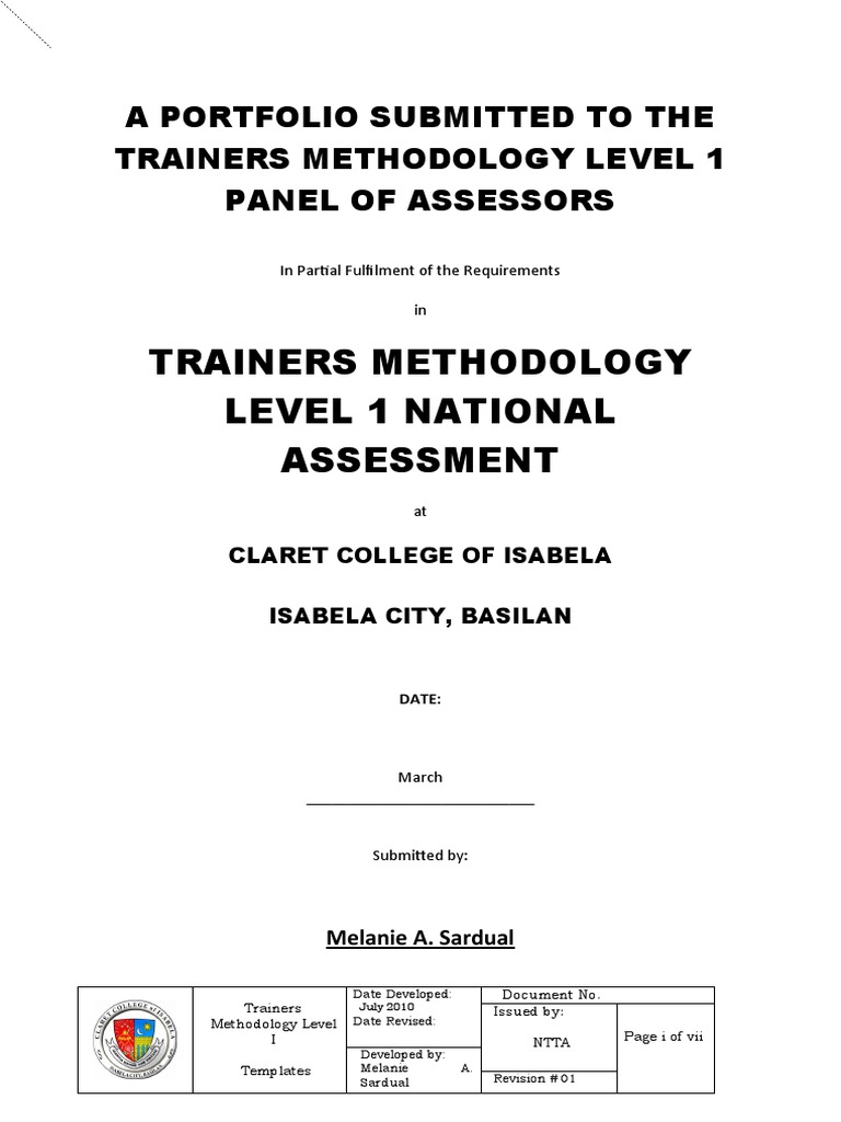 Trainers Methodology Level 1 National Assessment | Download Free PDF ...