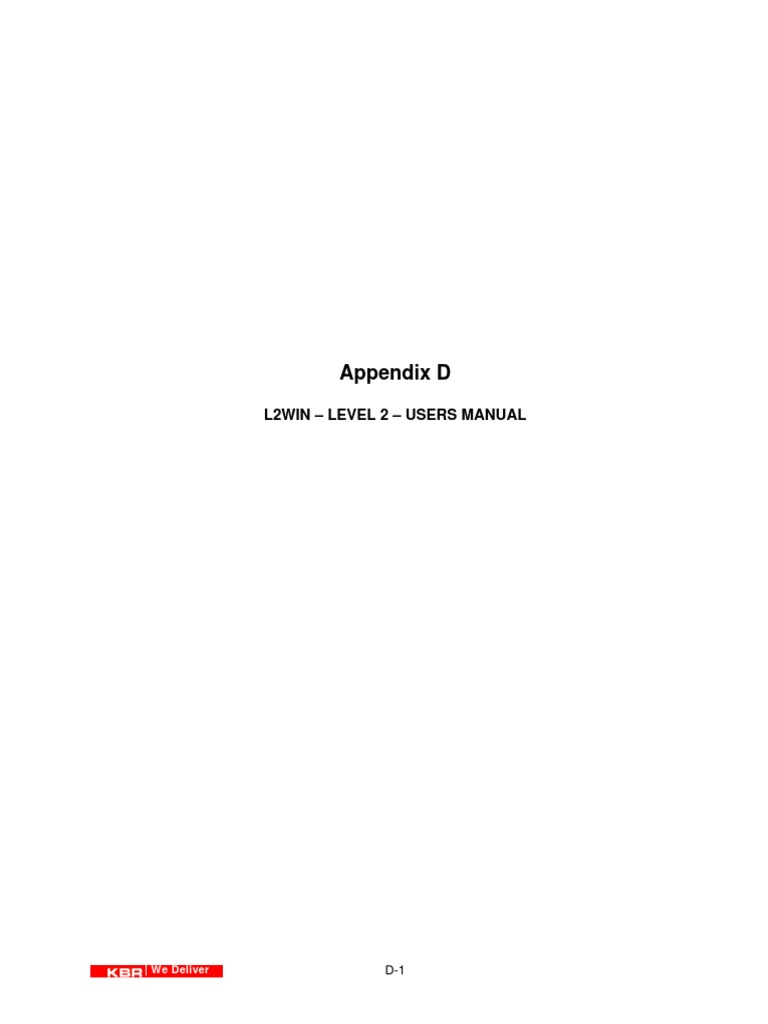 Appendix D - L2Win Users Manual | PDF | Menu (Computing) | Computer File