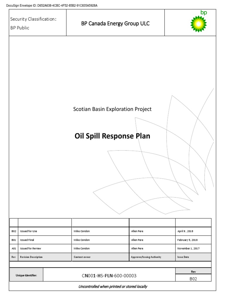 Oil Spill Response Plan Bo2 April 2018 Redacted - 001 050 | Download ...