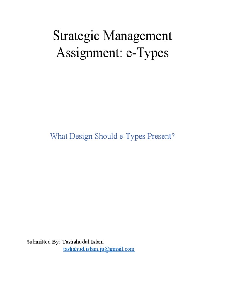 Strategic Management Assignment Pdf Strategic Management Economies