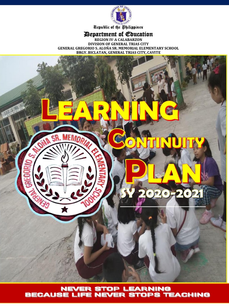 Learning Continuity Plan for Schools | PDF | Internet Access | Digital ...