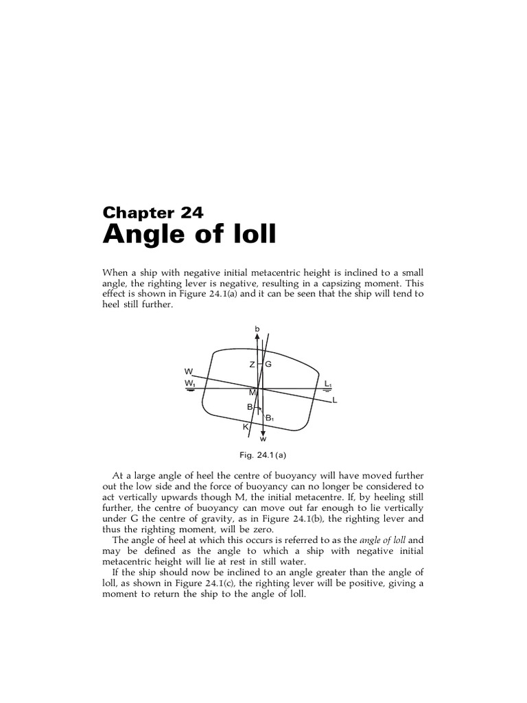 Angle of Loll | PDF | Shipbuilding | Classical Mechanics