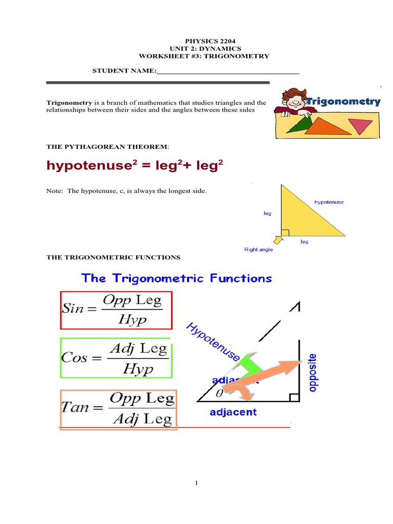 Hypotenuse Leg + Leg: Unit 2: Dynamics | PDF | Trigonometric Functions ...
