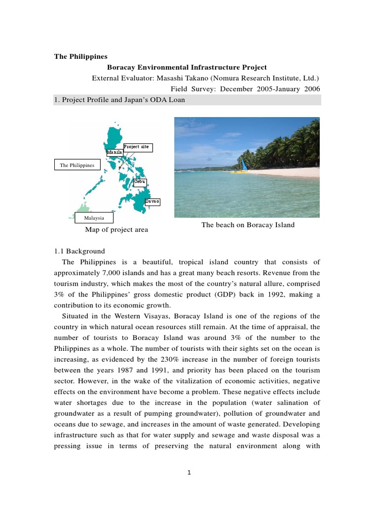 The Philippines Boracay Environmental Infrastructure Project | PDF ...