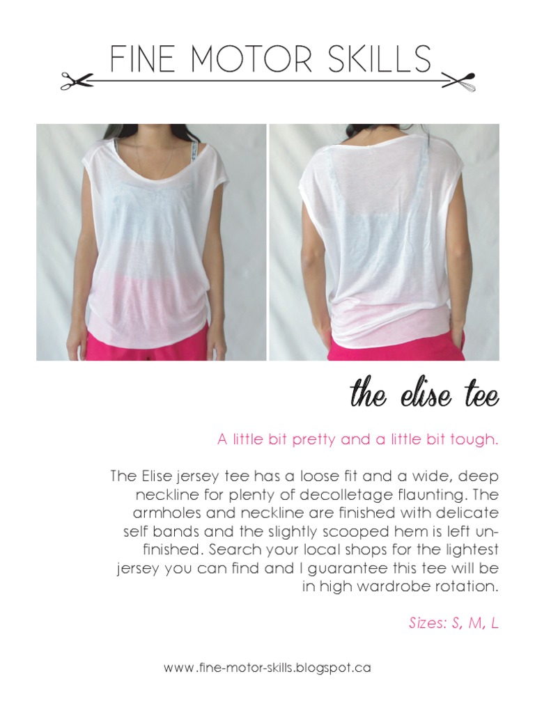 Elise Pattern Final PDF | PDF | Seam (Sewing) | Textiles