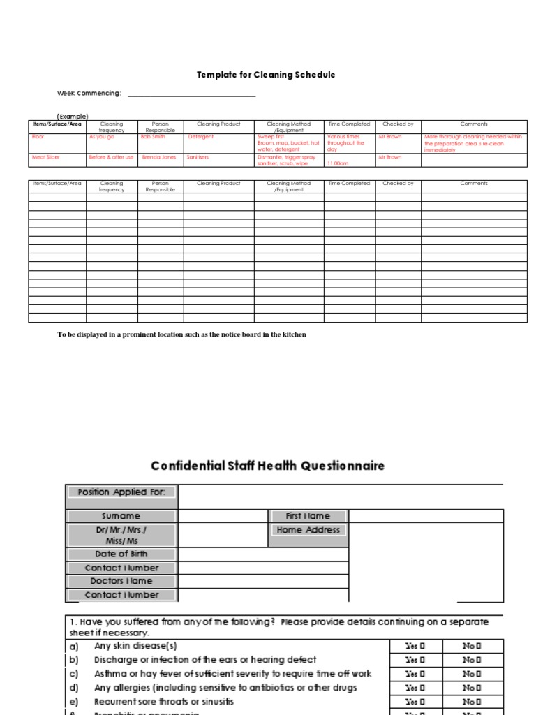 13 - Food Hygiene Templates | PDF | Lunch | Refrigerator